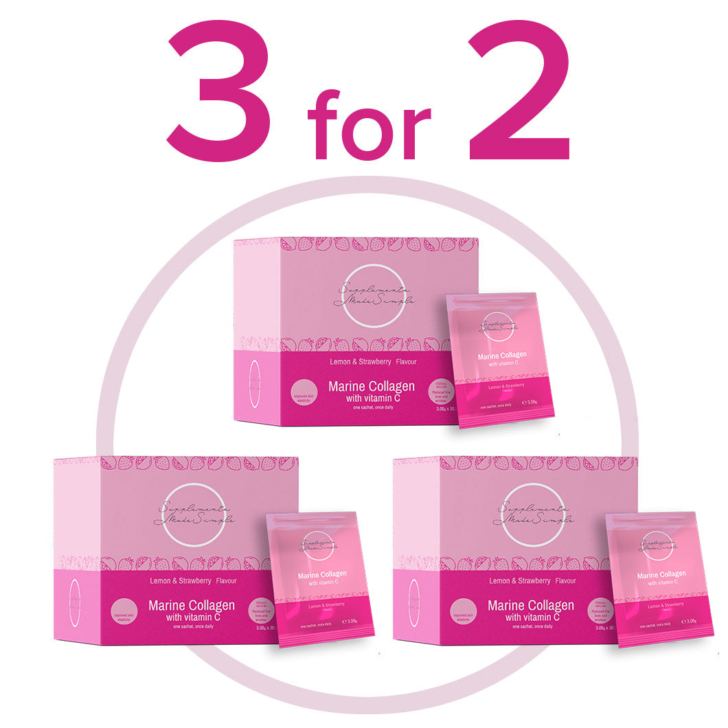 3 for 2 Marine Collagen & Vitamin C | Supplements Made Simple